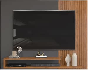 Painel para TV até 50 Polegadas Ripado com Nichos Dj Móveis Nando ...