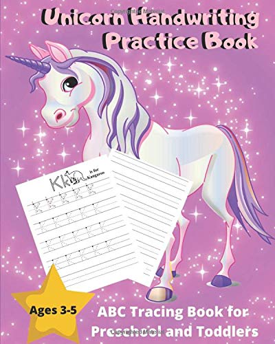 Buy Unicorn Handwriting Practice Book ABC Tracing Book for Preschool ...