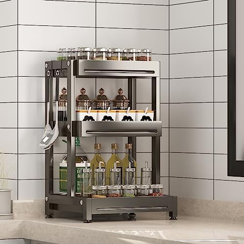 Amazon.com: Ctystallove 3 Tier Metal Kitchen Spice Rack Countertop ...