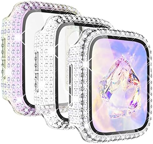 Amazon.com: KADES 3-Pack Bling Cases Compatible for Apple Watch Case ...
