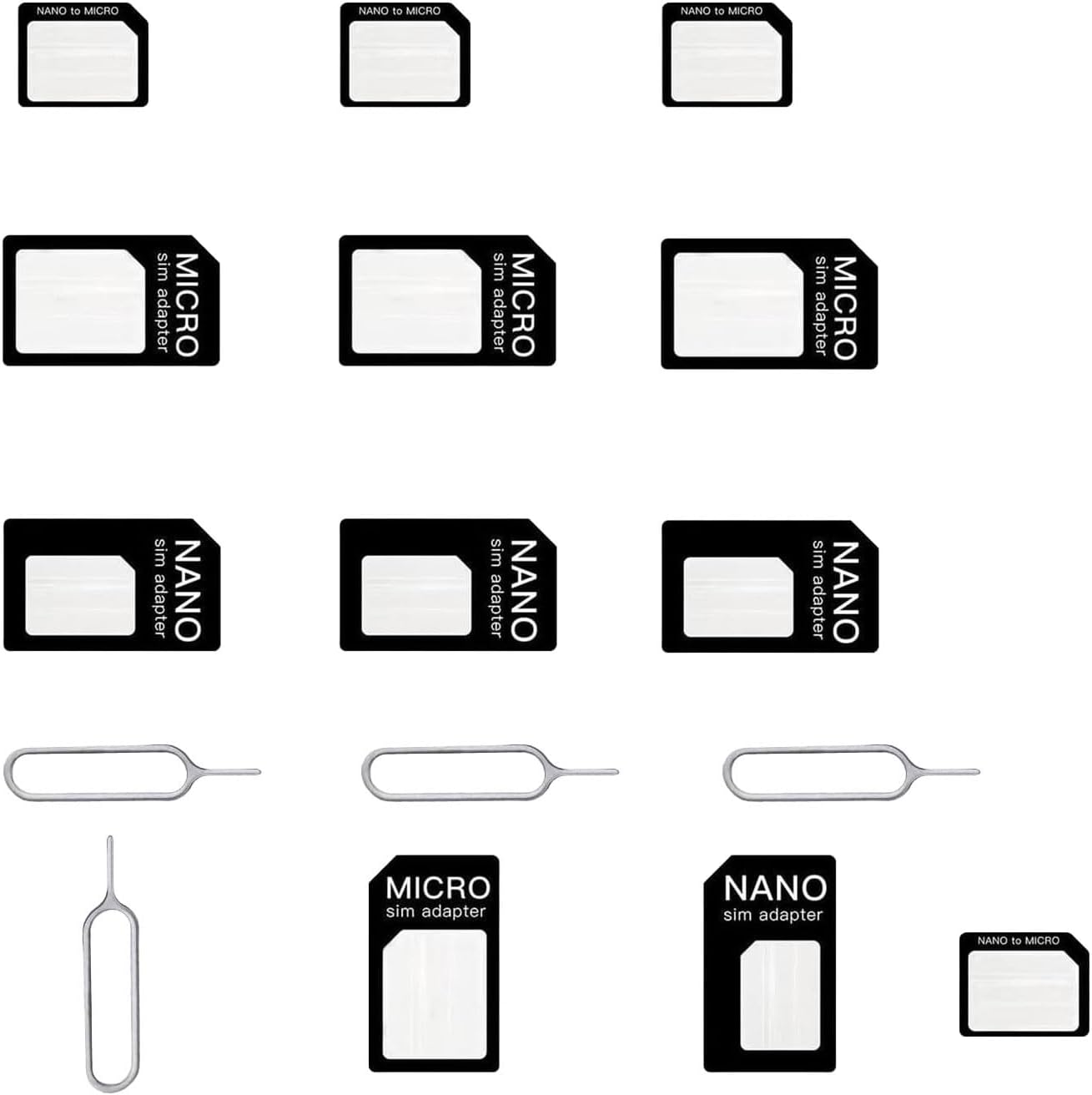 Nano SIM und Micro SIM Karten Adapter Set für Smartphone, Handy und ...