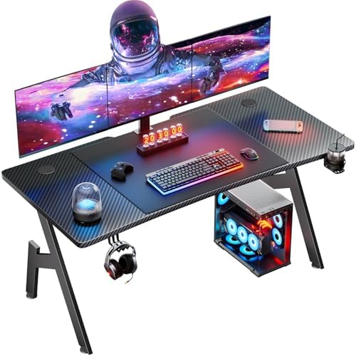 Amazon.com: EUREKA ERGONOMIC 47 Inch Computer Gaming Desk, Round Design ...