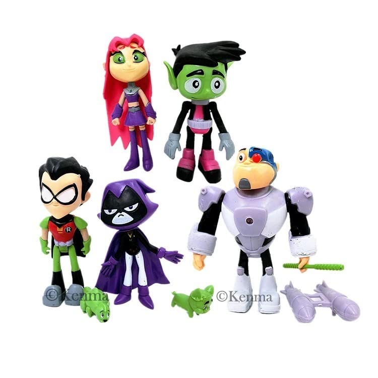 KENMA Teen Titans Beast Boy Anime Movie Steel Bones Starfire Raven ...