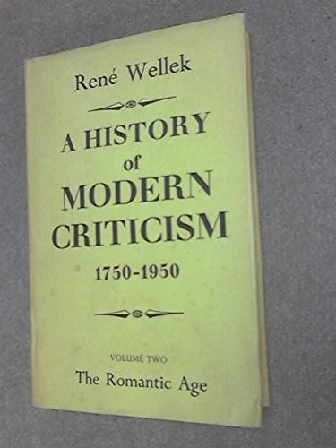 Wellek, Rene Hist. Modern Criticism. Volume: 9780224611299: Amazon.com ...