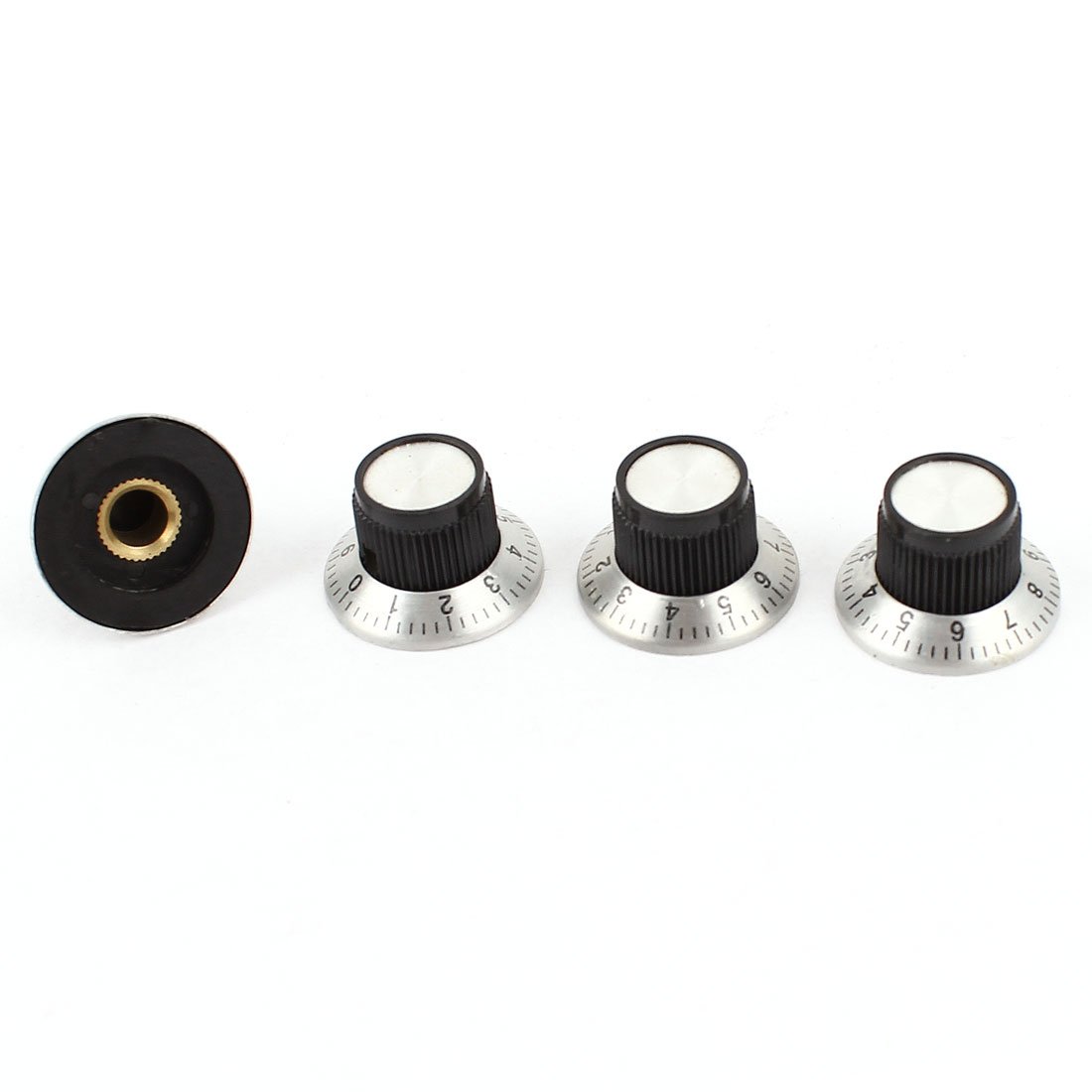 Buy IIVVERR 4 x Potentiometer Pot Knob w 0-9 Scale Dial for 6mm Shaft ...