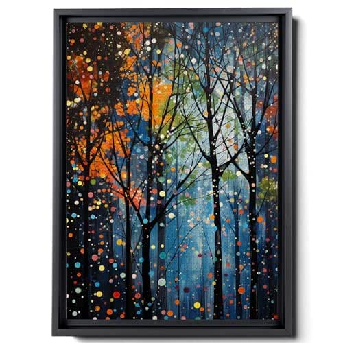 Amazon.com: Jackson Pollock inspired blue copper tree Abstract print ...