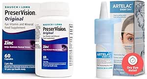PreserVision Original and Artelac Every Day Bundle, Eye Vitamin ...