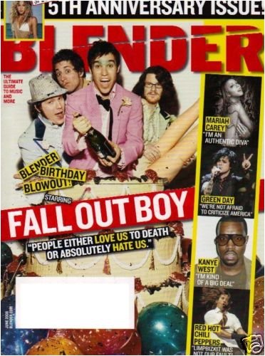 Blender Magazine 5th Anniversary Issue Fall Out Boy June 2006: Various ...
