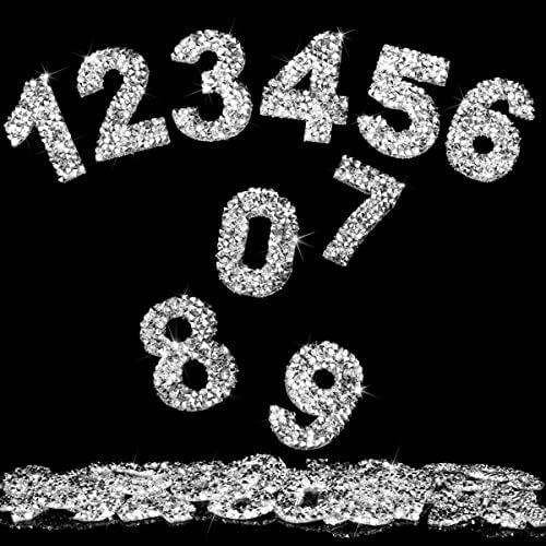 Amazon.com: Locacrystal 80Pcs Bling Rhinestone Numbers Self-Adhesive ...