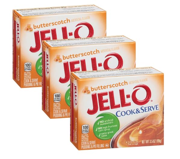 Amazon.com : Jell-O Butterscotch Cook & Serve Instant Pudding & Pie ...