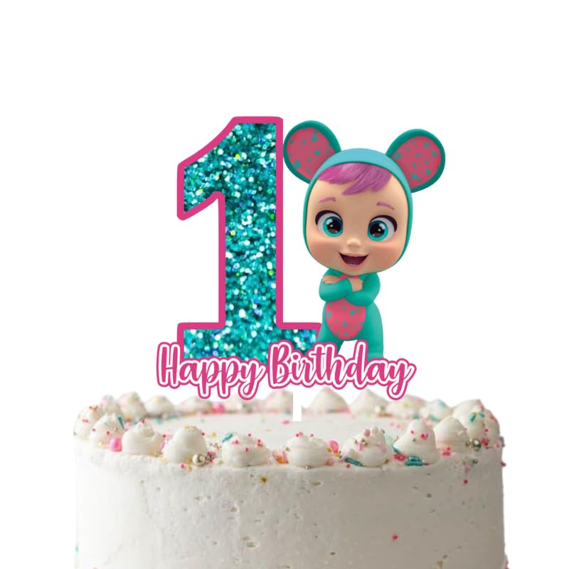 Cry Baby Topper, Happy Birthday, Personalized AGE Cake Topper, Cry Baby ...