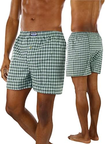 ToBeInStyle Men's Pack of 6 or 3 Classic Fit Tartan Plaid Boxers w ...