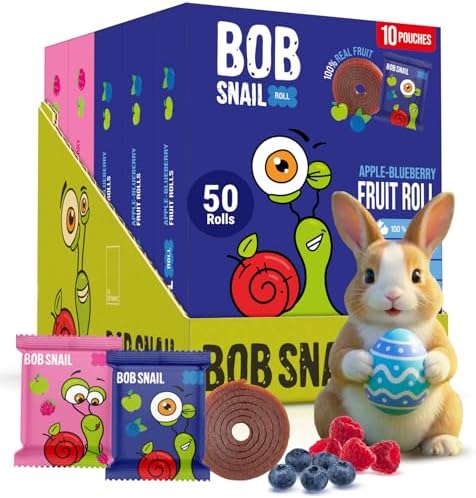 Amazon.com: Bob Snail Fruit Roll Ups – 50 Natural Fruit Snacks ...