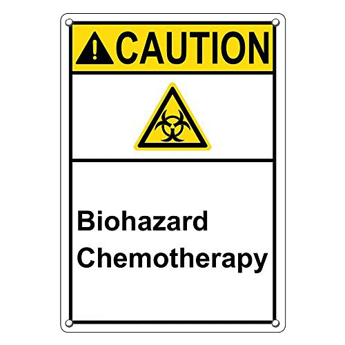 Amazon.com: Weatherproof Plastic Vertical ANSI Caution Biohazard ...