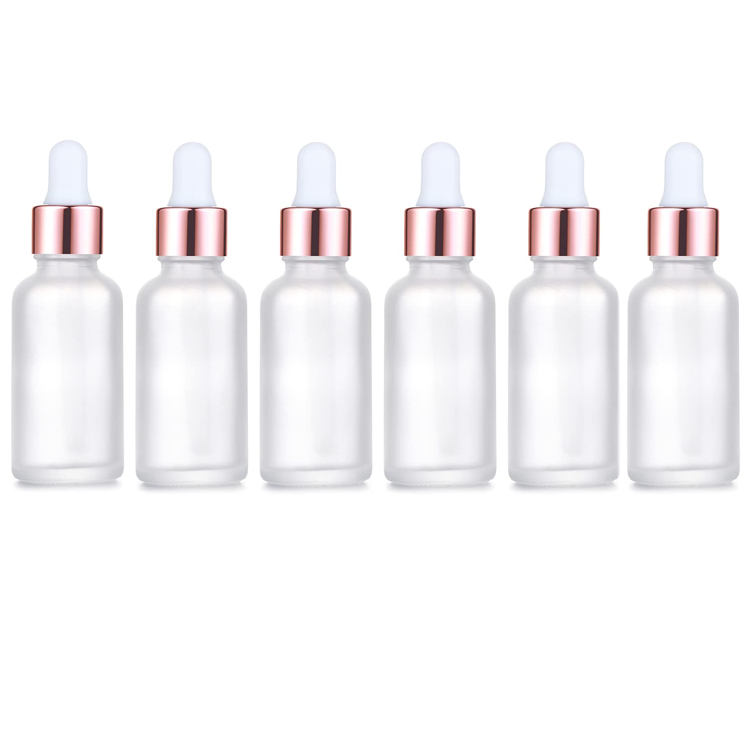 Amazon.com: Frosted Glass Dropper Bottles 6 Packs Essential Oil Dropper ...