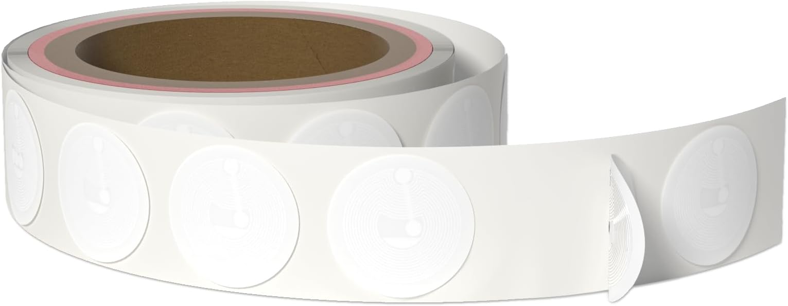 Amazon.com : NFC Stickers Blank NTAG213 Tags Rewritable NFC Chip ...