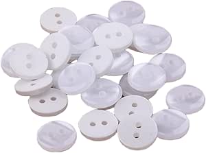 Amazon.com: Dorytop Blouse White Pearl Buttons 1/2 inch (12.7mm) - Pack ...