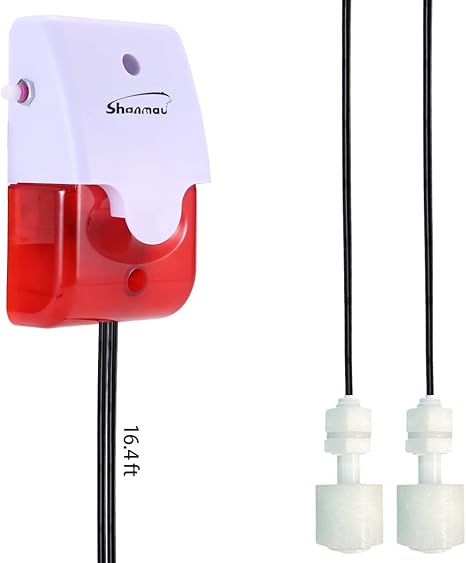 High / Low Water Level Sensor Detector Alarm 120 dB Red Strobe Siren ...