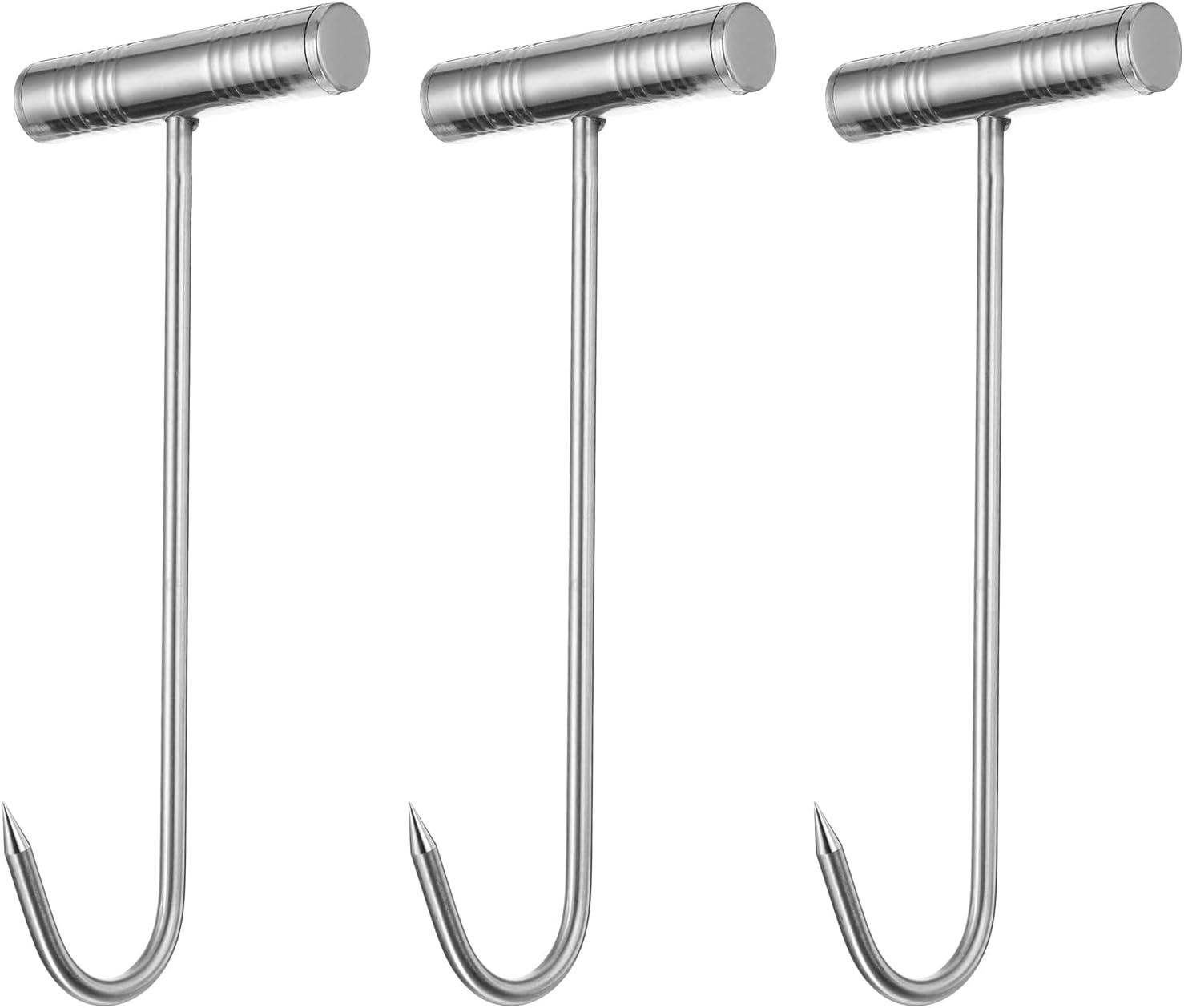 Amazon.com: uxcell 3Pcs Stainless Steel T Hooks 10 Inch 7.7mm T-Shaped ...