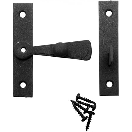 Cabinet Catch Black Wrought Iron .375in Offset 2.5in W - Cabinet ...