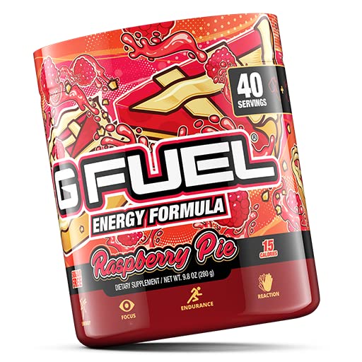 G Fuel Polvo energético Raspberry Pie 98 oz 40 porciones – Yaxa Colombia