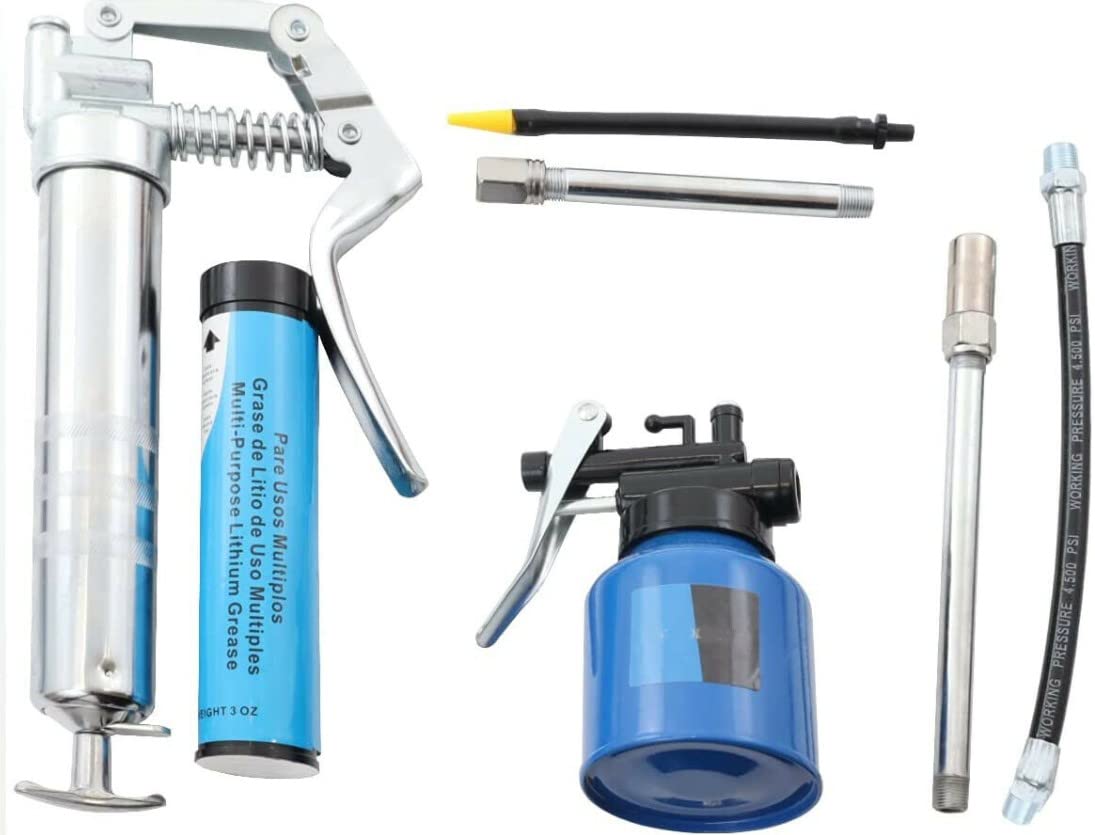 Wheels N Bits Mini Pistol Grip Grease Gun Cartridge Kit & Oil Lubricant ...