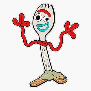 Amazon.com - Forky Comic Movie Vinyl Window Bumper Sticker Decal 5"