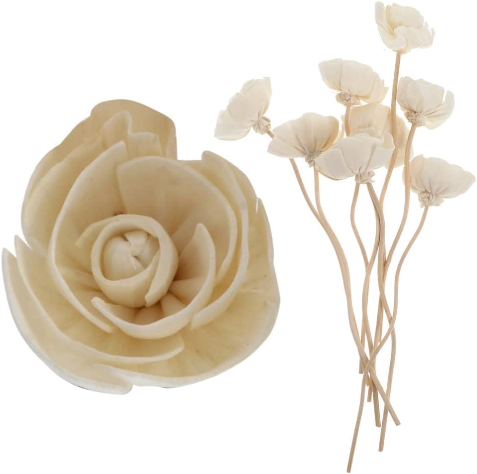 Amazon.com: Flower Reed Diffuser 9Pcs Rattan Reed Fragrance Oil ...