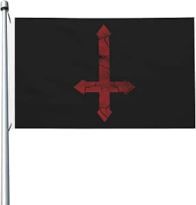 Amazon.com : Joisbs Demonic Inverted Cross 3x5 FT Flag - Vivid Printing ...