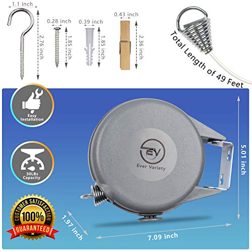 Ever Variety washing line – retractable washing line Indoor and Outdoor ...