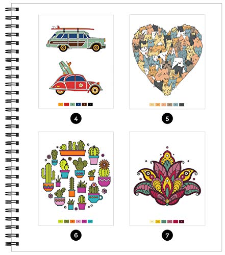 Snapklik.com : Brain Games - Color By Number: Stress-Free Coloring