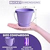 Amazon.com: Small Metal Buckets with Handles - Leak-Proof Metal Pail ...
