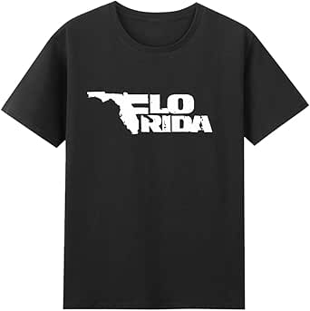 Rapper Flo Rida Logo T-Shirt Crewneck Short Sleeve Cotton Tee Women Men ...