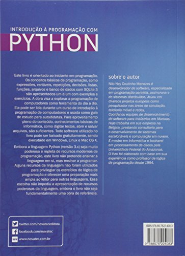 Introducao A Programacao Com Python Algoritmos E Logica De Programacao Para