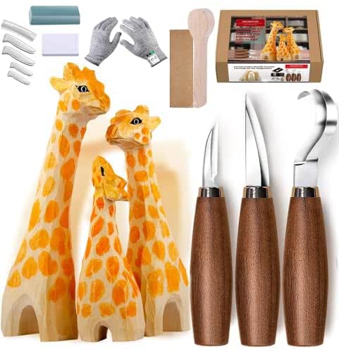 Amazon.com: Wood whittling kit - 15 pcs Wood carving tools - Chip ...