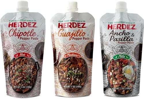 Amazon.com : HERDEZ Pepper Paste Trio, Chipotle (Hot), Guajillo (Medium ...