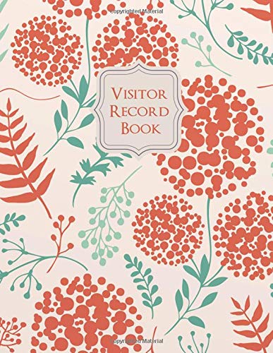 Visitor Record Book: Floral Patter Visitor Record Log Book / Visitor ...