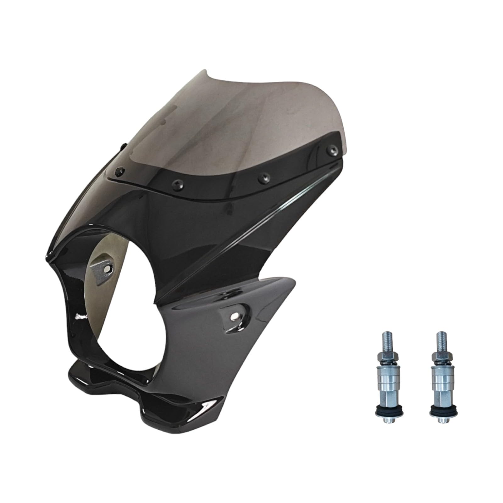 Amazon | EnergyPrice(エナジープライス) ビキニカウル φ130 ボルトセット 汎用 ブラック スクリーンカウル バイク用 ...