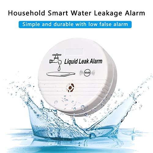 Pack of 4 Water Detectors Water Alarm Leak, 90 dB Wireless Water Alarm ...