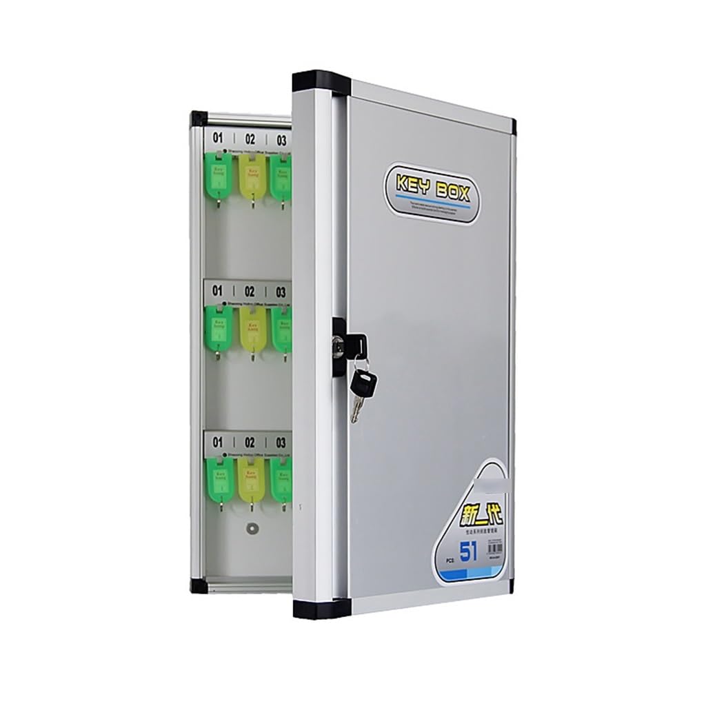 Amazon.co.jp: Lockbox Wall Mount, Metal Lock Key Cabinet Organizer With ...