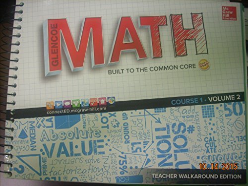 Glencoe Math: Course 1, Vol. 2, Teacher Walkaround Edition (Algebra Readiness) by McGraw-Hill ...