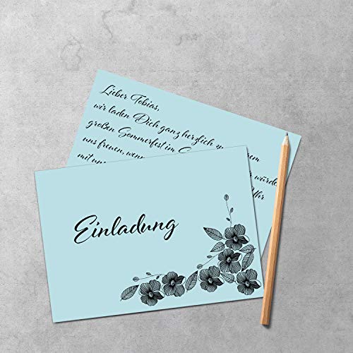 FarbenFroh 100 Pack Single Card Paper Sheets A5 Size Light Blue 240gsm ...