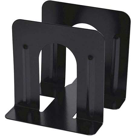 Zollyss Metal Non-Slip Bookend Bracket Heavy Book End Office Book ...