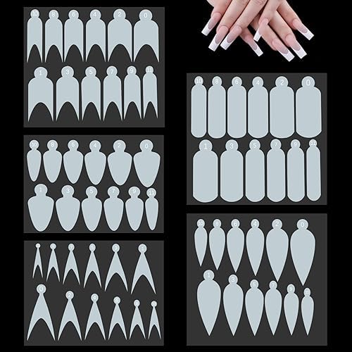Amazon.com: Vnjaoi 60 PCS Silicone French Manicure Stickers for Nail ...