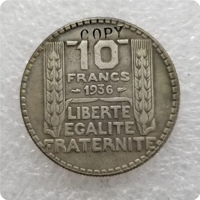 Buy 1936, 1937 French 10 Franc Coin Kilometer #879 Replica ...