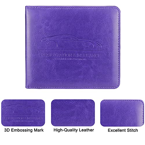 Snapklik.com : LumiMokki Car Registration And Insurance Holder, Leather ...