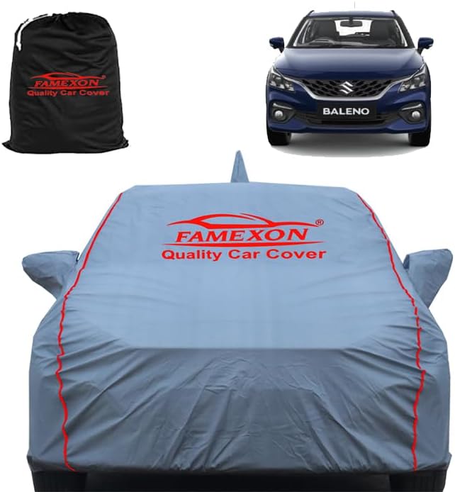 FAMEXON Waterproof Car Body Cover Compatible for Baleno with Mirror ...