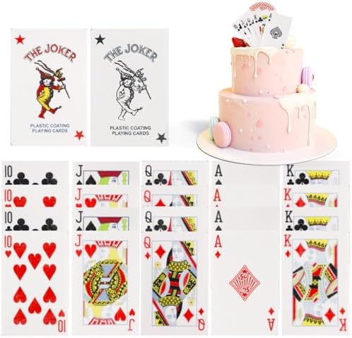 Amazon.com : Generic Edible Poker Cake Topper Casino Cake Topper-22PC ...