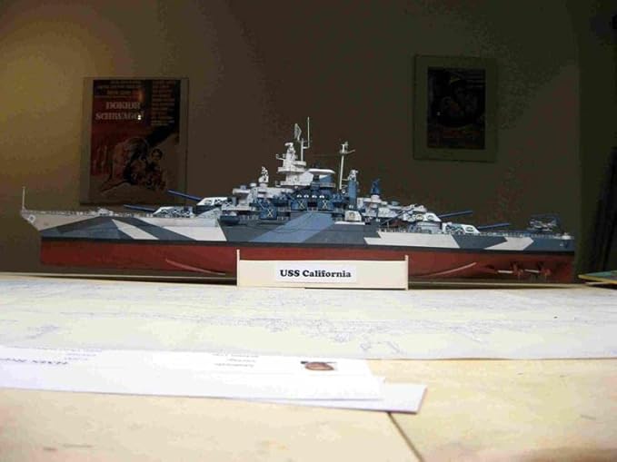 Amazon.com: USS Tennessee-class California battleship 3D paper model ...