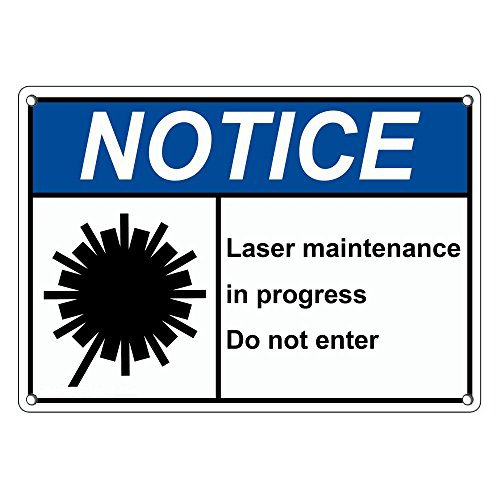 Amazon.com: Weatherproof Plastic ANSI Notice Laser Maintenance in ...